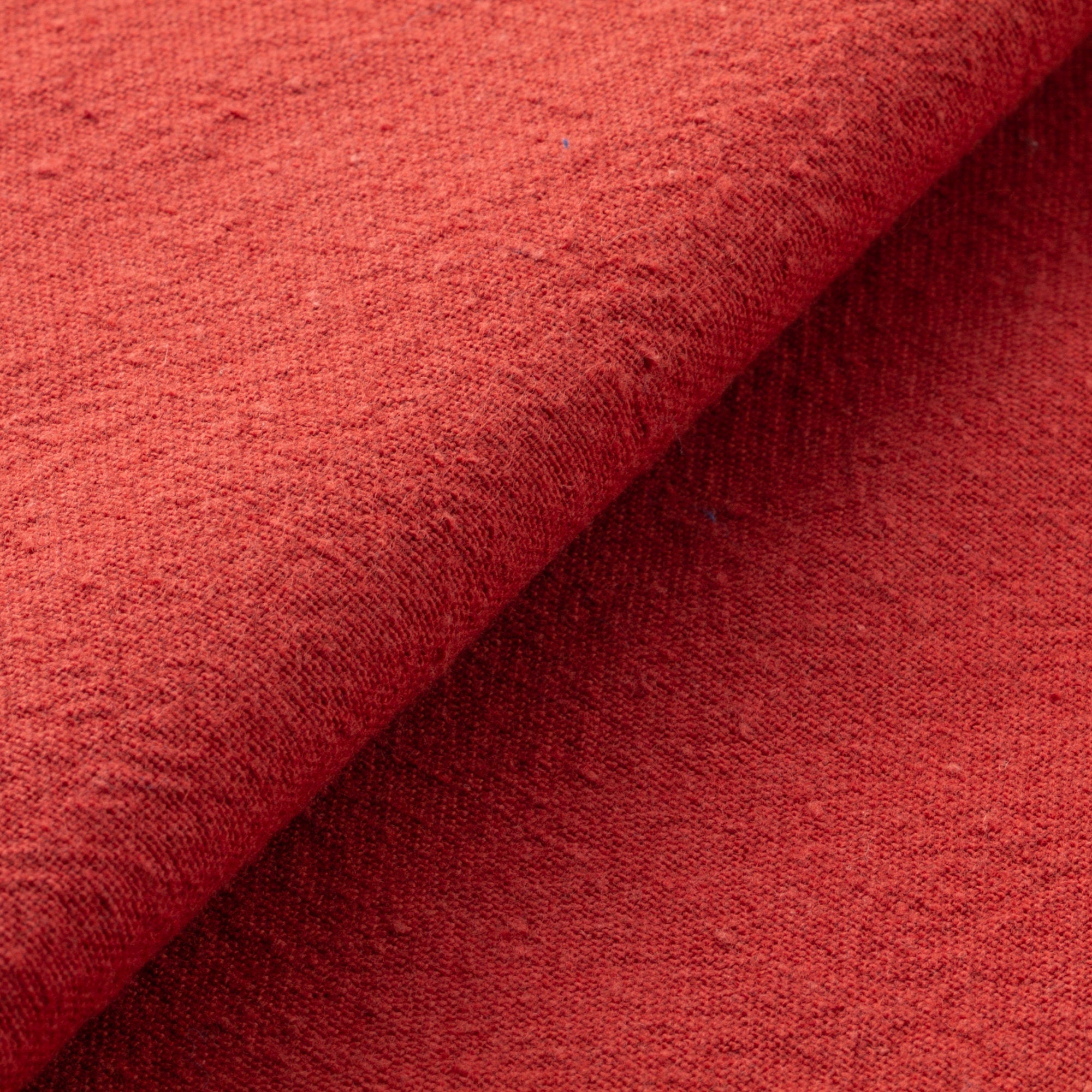 Japanese Vermillion Cotton Fabric by the yard – Hand-Dyed Fushi-ori Pl ...